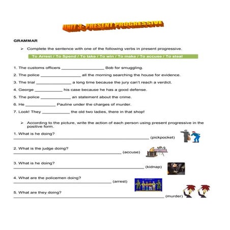 Unidad 5 -present_progressive | PDF