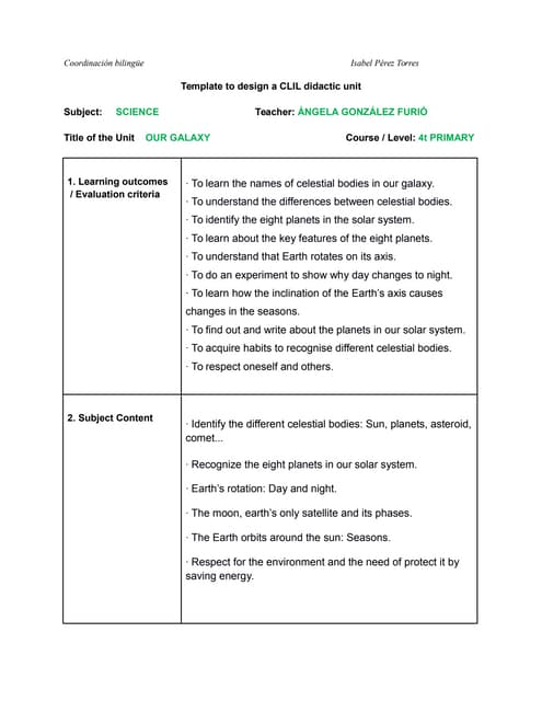 THE GRADE- 6 COT- SOLAR SYSTEM LESSON PLAN | PDF