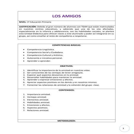 Proyecto somos amigos | PDF