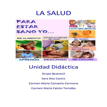 Unidad didáctica la salud grupo 8 jueves2 | PDF