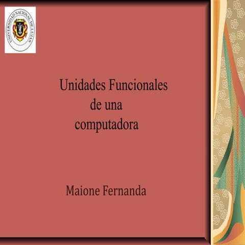 Unidades funcionales | PPT | Computer Peripherals | Computing