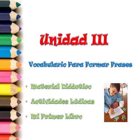 Vocabulario para formar frases | PPTX