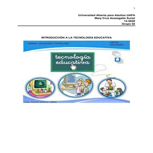 Unidad I IntroducciÓn a la Tecnologia Educativa | PDF