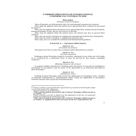 Unidroit Principii | PDF