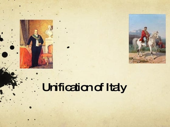 Unification of italy | PPT