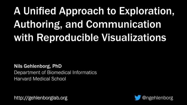 A Unified Approach To Exploration Authoring And Communication With Reproducible Visualizations