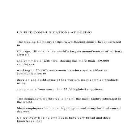 C1-1 CASE STUDY 1 UNIFIED COMMUNICATIONS AT BOEING .docx
