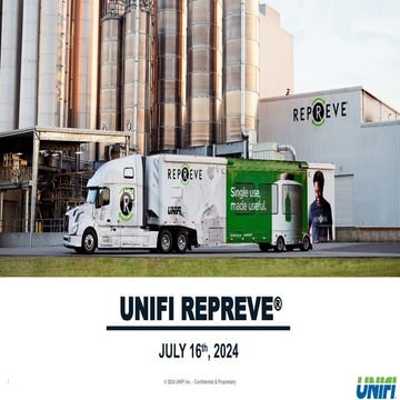 UNIFI Manufacturing REPREVE short introduction PPT | PPTX
