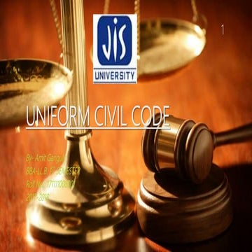 Uniform civil code | PPTX