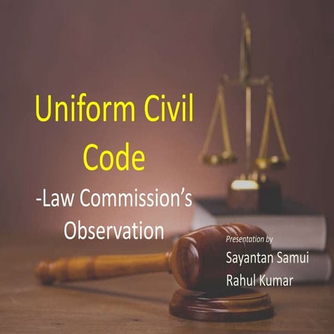 Uniform civil code law commision's observation | PPTX