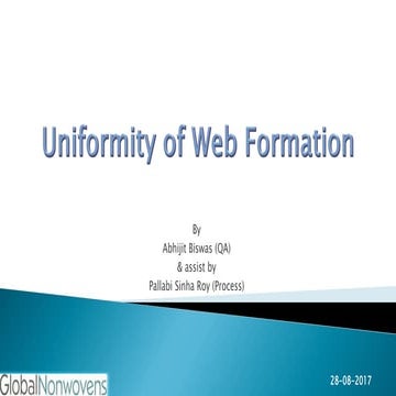 Uniformity of Web Formation_Thermal Bonded Nonwovens Fabric | PDF