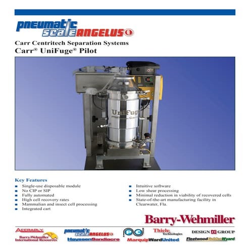 UniFuge Single Use Centrifuge | PDF