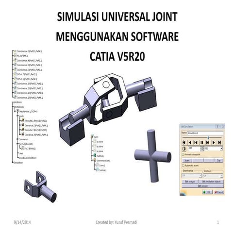 Uni joint catia assembly | PPTX