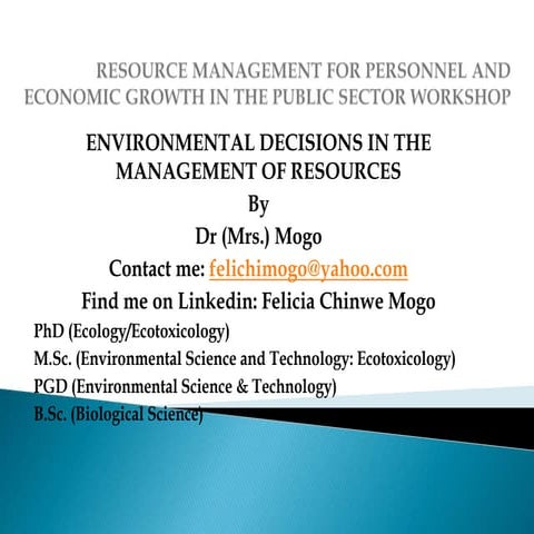Leadership in Environmental Resource Management | PPTX | Environmental ...