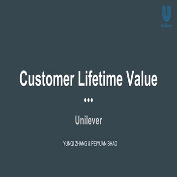 Segmentation & Customer Lifetime Value Analysis | PPTX