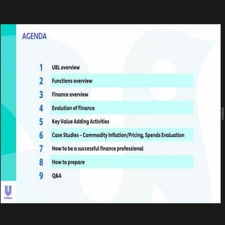 Unilever retail finance slide | PPT