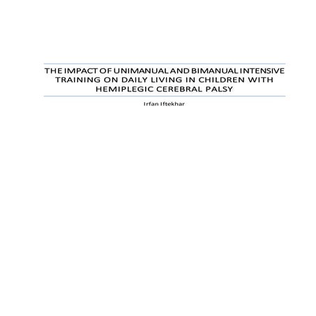 Unimanual and bimanual intensive training | DOCX