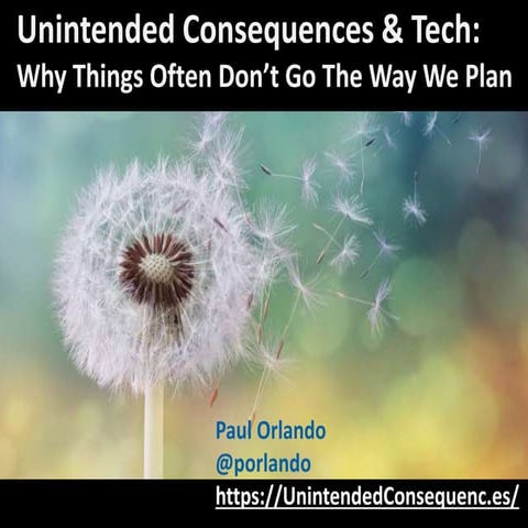Unintended Consequences and Tech | PPTX