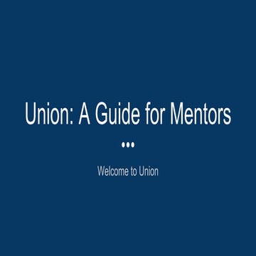 Union - Member Onboarding | PPTX