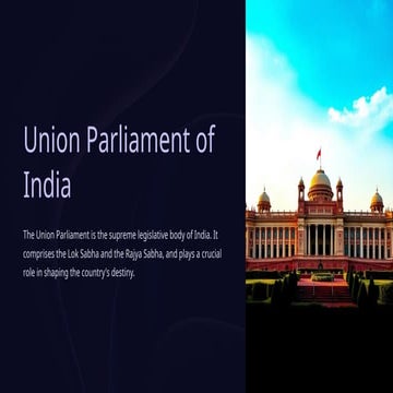 Union-Parliament-of-India77777767676765767 | PPTX