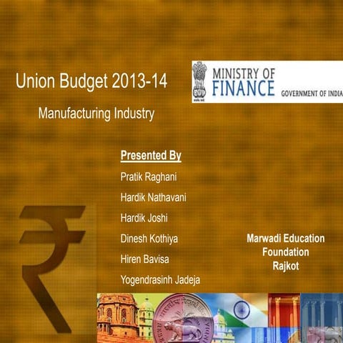 Union budget 2013 14 | PPTX