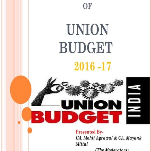 Unionbudget2016 17 | PPT