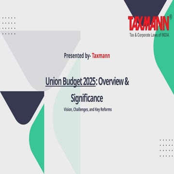 Union Budget 2025 Overview & Significance.pptx
