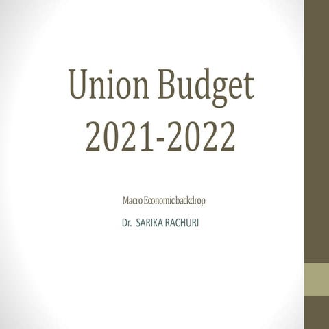 Union budget for slide share | PPTX