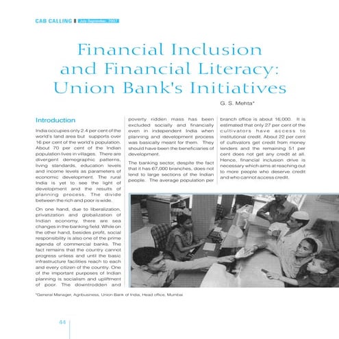 Union financial inclusion | PDF