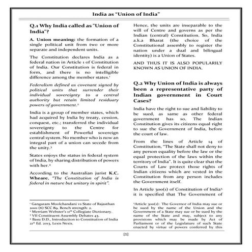 India as Union of India | PDF