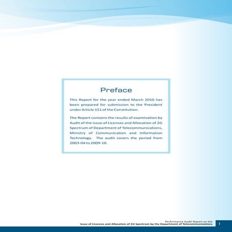 Report No. 19 of 2010 - Performance Audit of Issue of Licences and ...