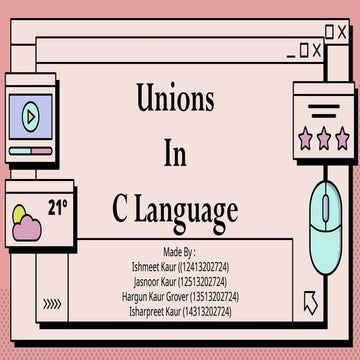 Unions in C Language engineering computer | PPTX