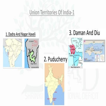 Union territories in india geography politics history | PPTX