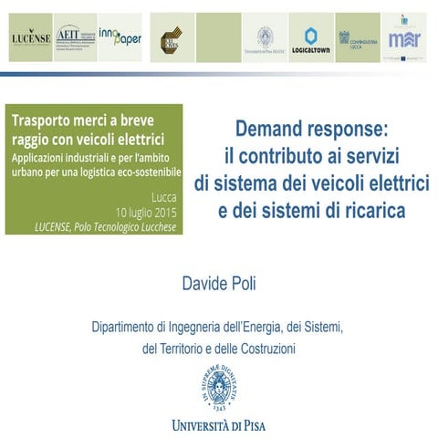 LUCENSE - Workshop trasporto merci a breve raggio con veicoli elettrici | PPT