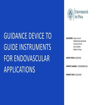 Guidance device to guide instruments for endovascular applications | PPT