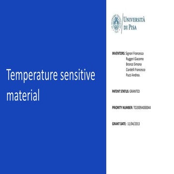 Temperature sensitive material | PDF