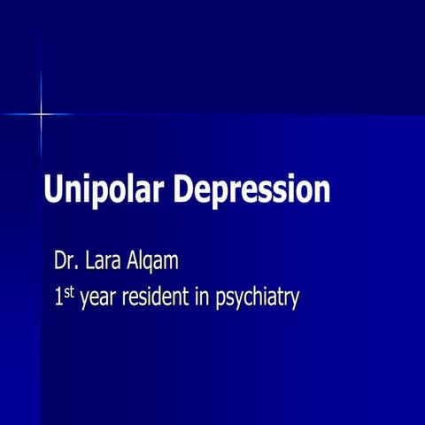 Unipolar Depression .ppt