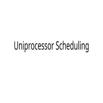 Uniprocessor Scheduling on Computer Processes | PPT