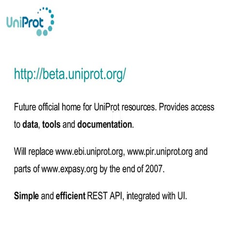 UniProt REST API | PPT