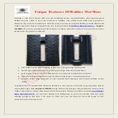 Unique Features Of Rubber Slat mats