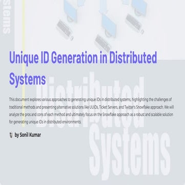 Unique ID Generation in Distributed System (Twitter Snowflake Approach ...