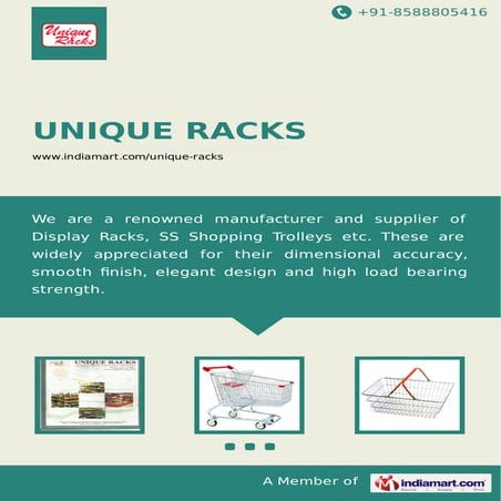 UNIQUE RACKS, New Delhi, Display Racks | PDF