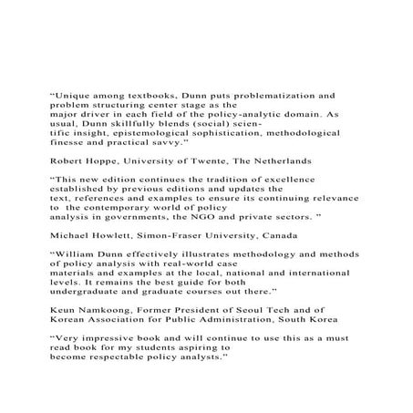 Unique among textbooks, Dunn puts problematization and pr.docx | Publishing Industry | Industries