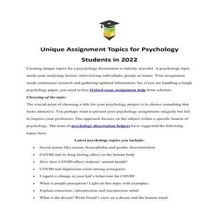 psychology dissertation helpers | PDF