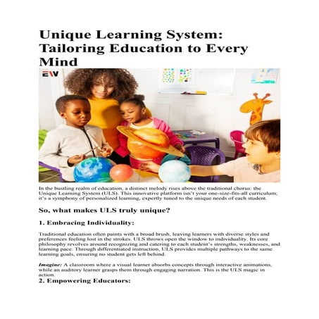 Advantage Of Unique Learning System | Enterprise Wired | PDF