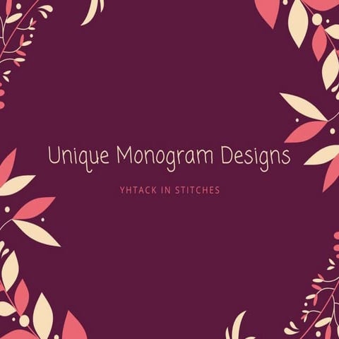 Unique monogram designs | PPTX