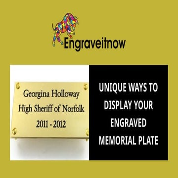 Unique Ways to Display Your Engraved Memorial Plate | PPTX