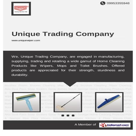 Unique Trading Company, New Delhi, Home Cleaning Products | PDF | Large ...