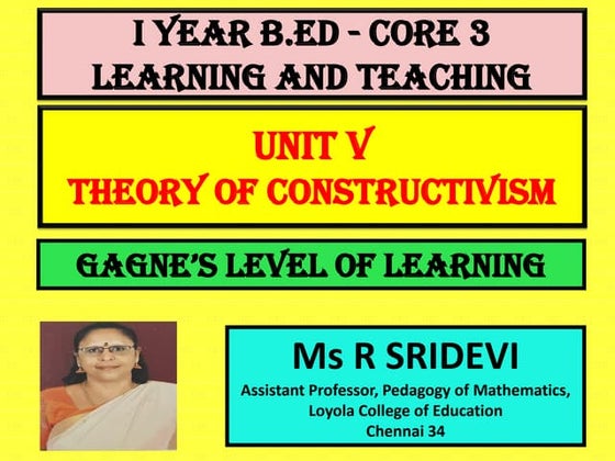 Cumulative learning theory | PPTX | Educational Assessment | Education