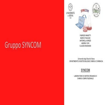 Gruppo SYNCOM: presentazione delle attività | PDF